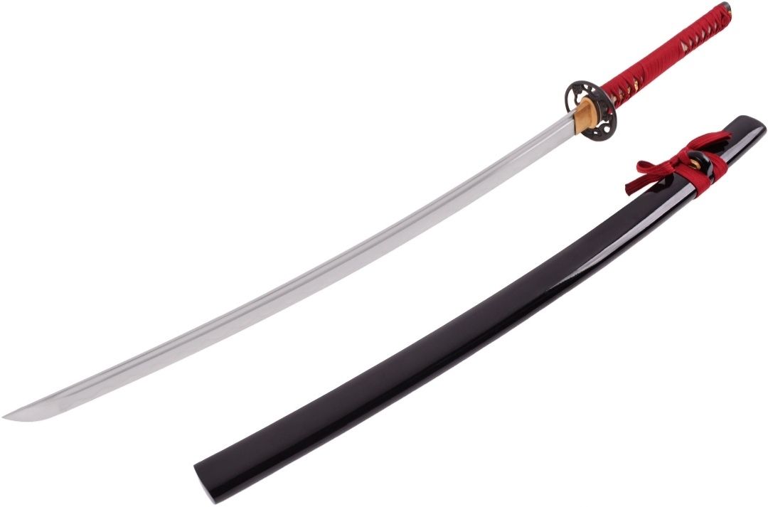 T10 Hand-Forged Traditional Japanese Katana - (Aka) + Stand | Shop ...