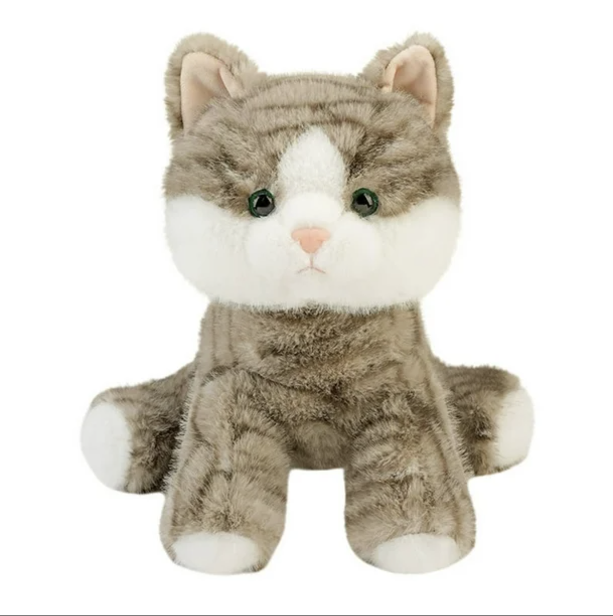 Toy Soft Weighted Stuffed Plush Animal Tabby Cat Kitten Pillow Gift ...