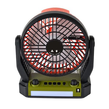 Fans - Desktop Cooling Fan with Bluetooth Speakers, LED Light, and FM ...