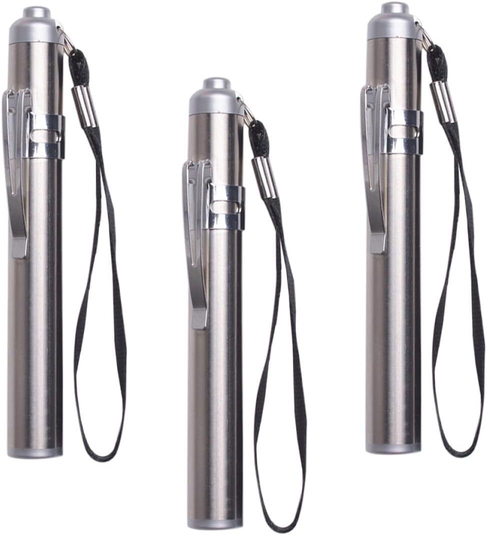 3pcs Ultra Bright Mini Stainless Steel Waterproof Flashlight Set ...