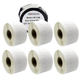 Dymo 11356 Label Rolls 41mm x 89mm LW CD/DVD Label - COMPATIBLE X 6 ...