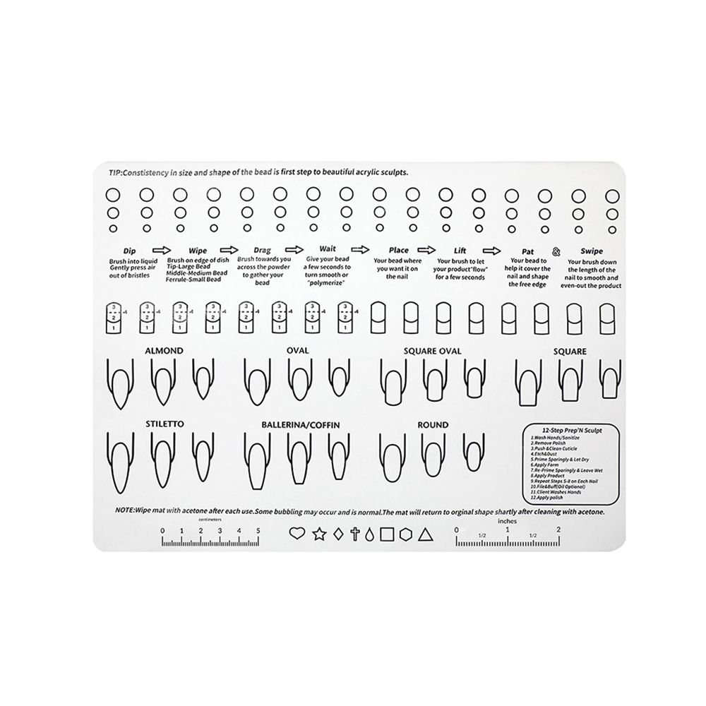 Nail Training Mat Silicone Nail Art Stamping Mat Nail Art Guide Mat ...