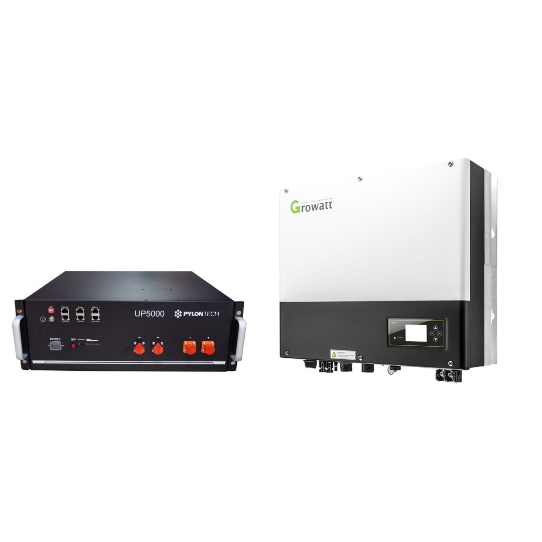 Pylontech 4.8kWh Lithium Battery & 6kW Growatt Hybrid Inverter Combo ...
