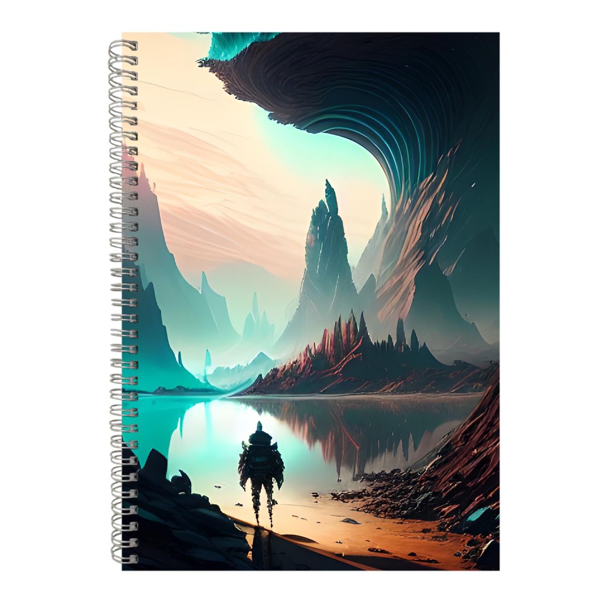 Magical lake A4 Notebook Spiral Lined Fantasy Books Graphic Notepad ...