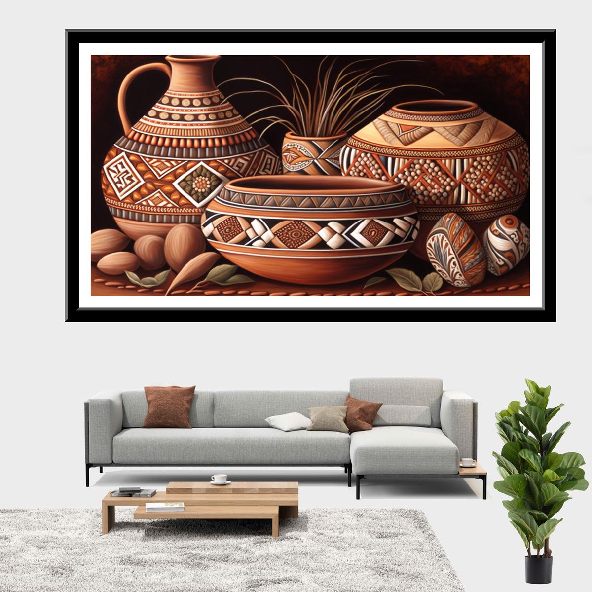 Wall Art Unframed - Traditional Art Zulu Pottery By Maggie Magaba Th ...
