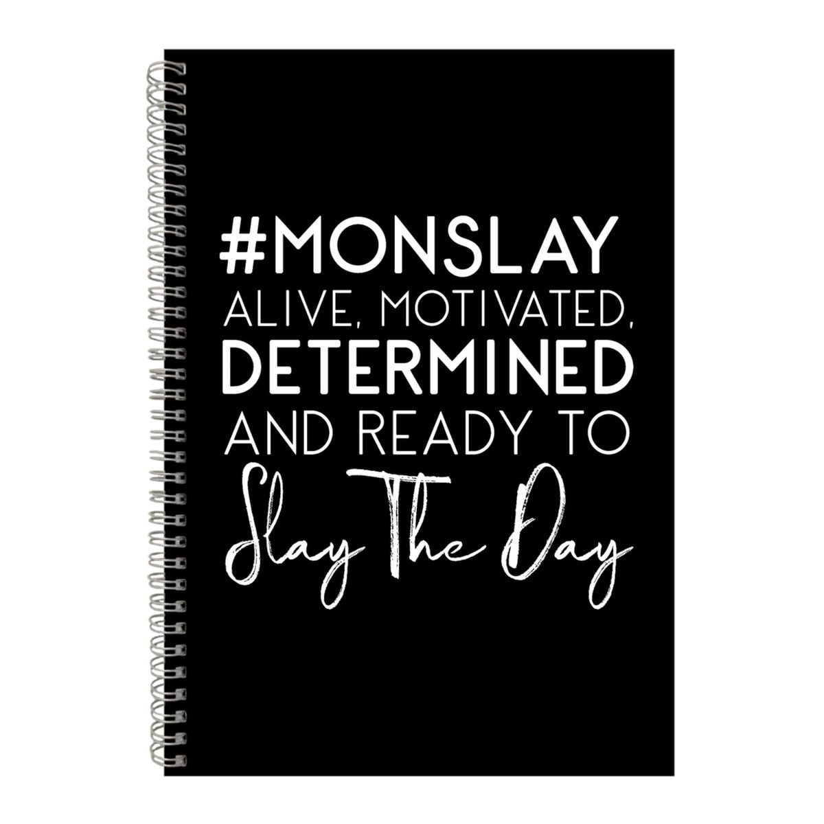 Motivated A4 Notebook Spiral Lined Motivational Sayings Graphic Notepad ...