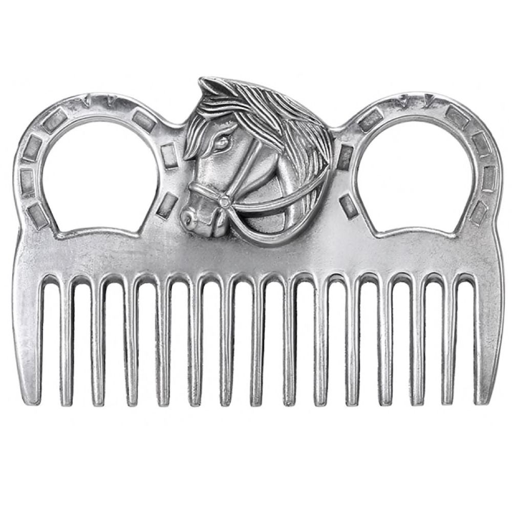 Pet Antique Retro Horse Mane Comb With Rounded Teeth - Silver (10cm ...