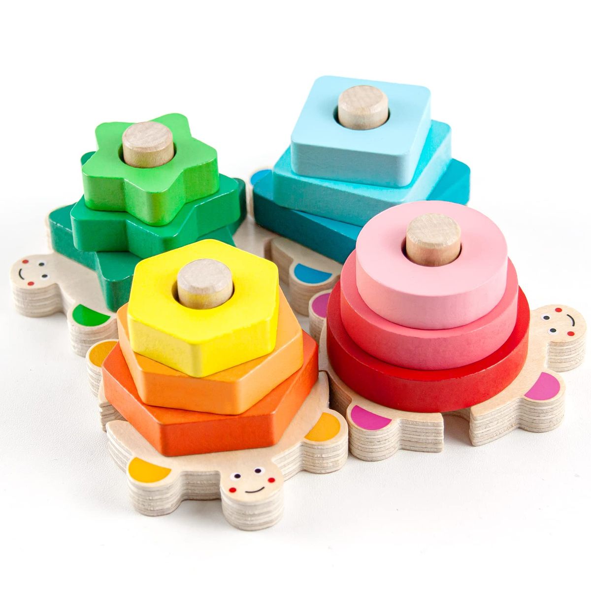 Montessori Shape Sorter 16-Piece Wooden Educational Toy | Shop Today ...