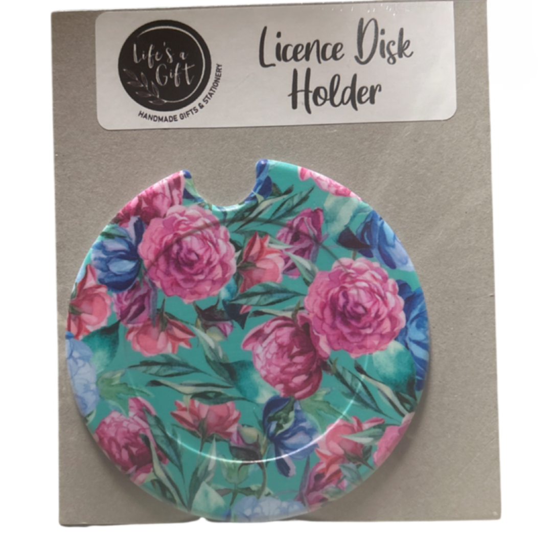 Licence Disk Holder with Pink and Blue Roses | Shop Today. Get it ...