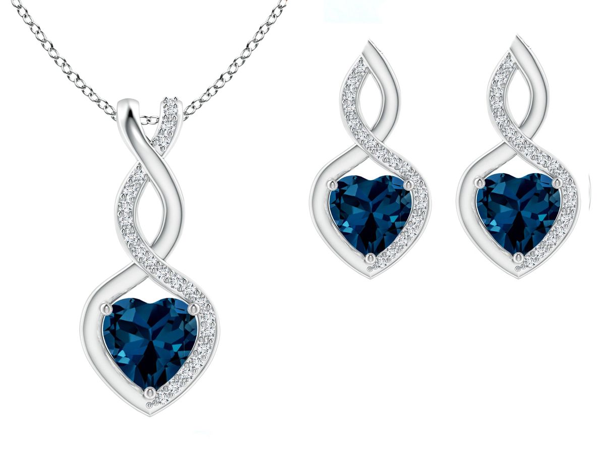 Civetta Spark Infinity Heart Set- Montana Crystal | Shop Today. Get it ...