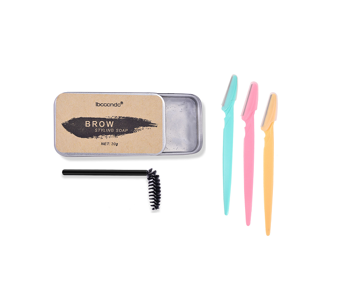 4 Piece Eyebrow Set 3 Eyebrow Trimmers +1 Eyebrow Soap with Eyebrow ...