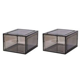 Stackable Shoe Storage Box Organizer - Set of 2 White | Shop Today. Get ...