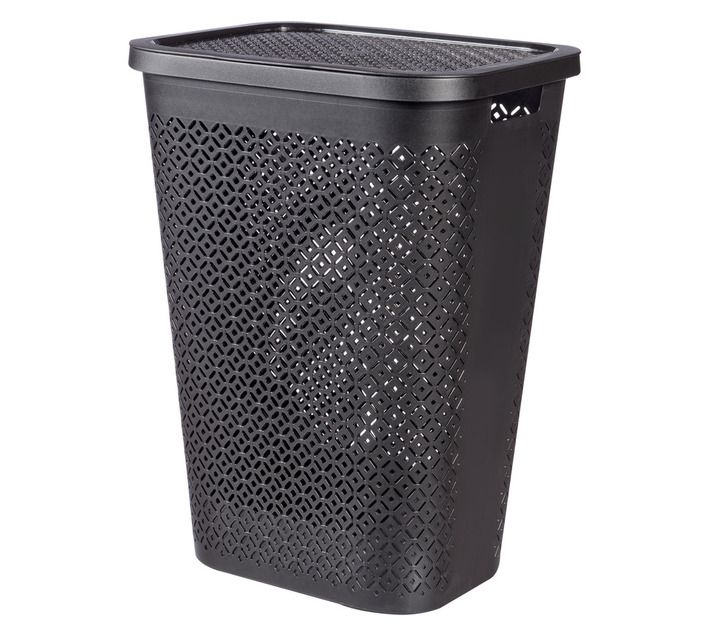 Laundry Black 440 x 340 x 580 mm - Basket | Shop Today. Get it Tomorrow ...
