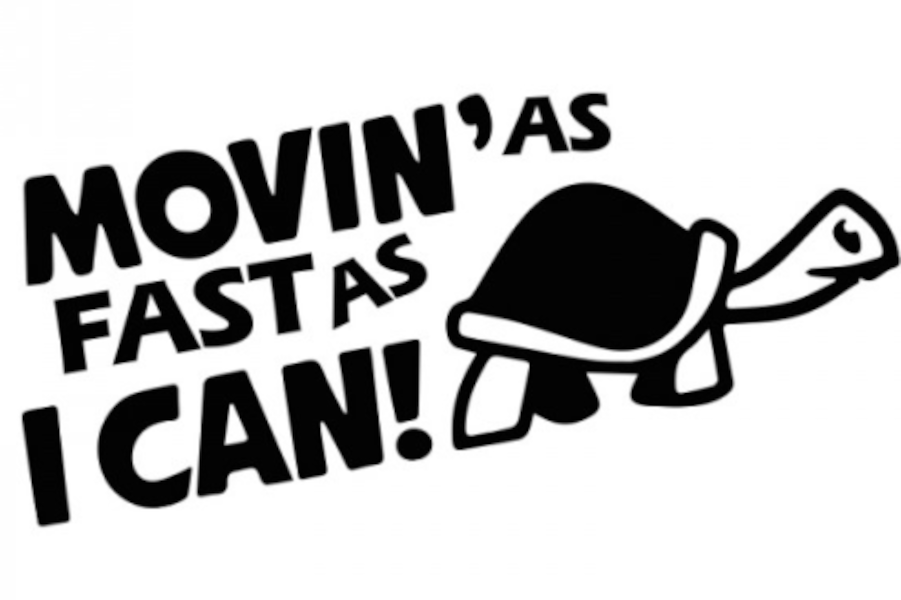 Moving as fast as I can Vinyl Sticker Black | Shop Today. Get it ...