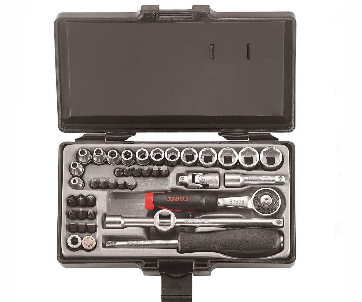 Force - 1/4" Dr Socket Combination Set 6Pt 3.2mm-14mm Star Hex Ph Pz ...