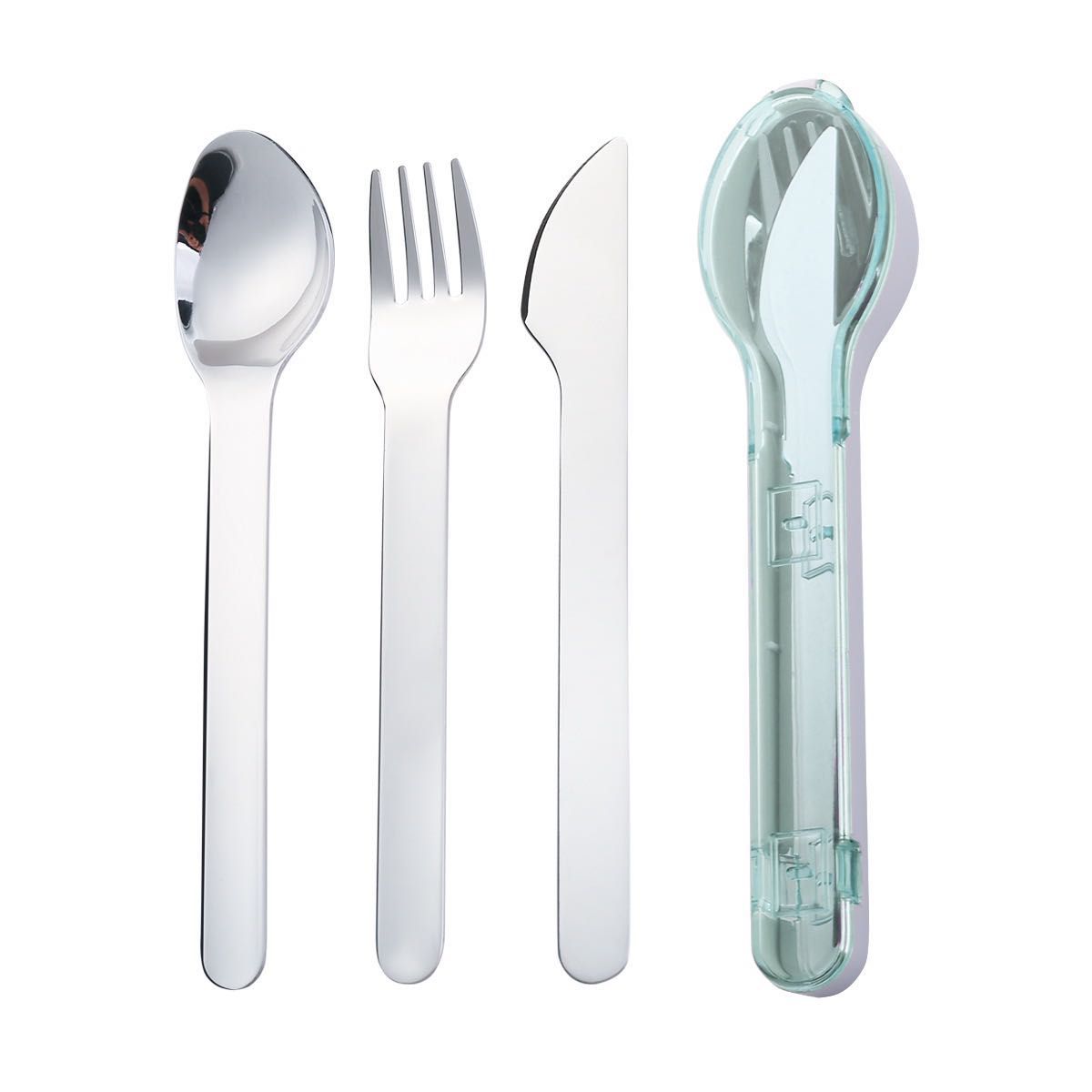Compact Utensil Set Portable Stainless Steel Cutlery Set with Cutlery ...
