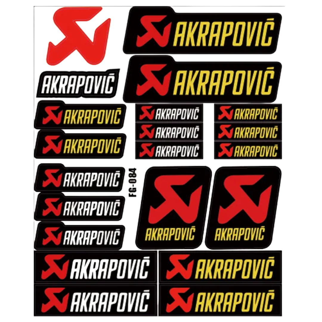 Custom Akrapovic Sticker Sheet | Shop Today. Get it Tomorrow ...