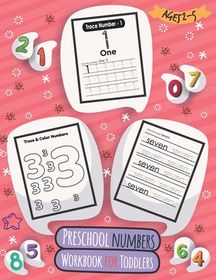 Preschool numbers Workbook for Toddlers: Beginner numbers, Handwriting ...