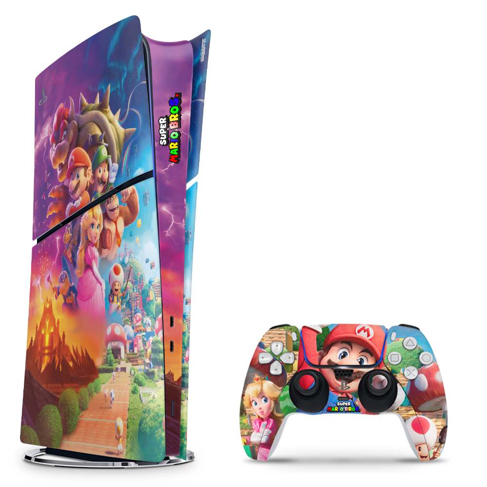 SkinNit Decal Sticker Skin For PS5 Slim Digital : Super Mario Brothers ...