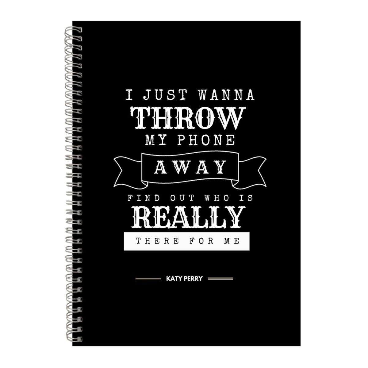 Throw A4 Notebook Spiral Lined Motivational Sayings Graphic Notepad ...