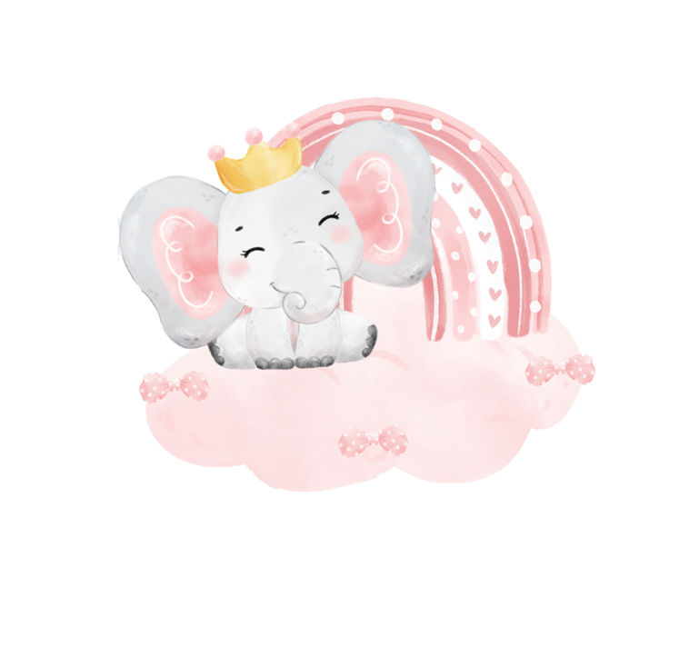 Baby Princess Elephant on Cloud Wall Decal | Shop Today. Get it ...