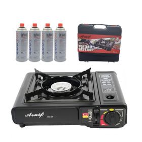 Portable Camping Gas Stove + 4 Gas Canisters 227g | Shop Today. Get it ...