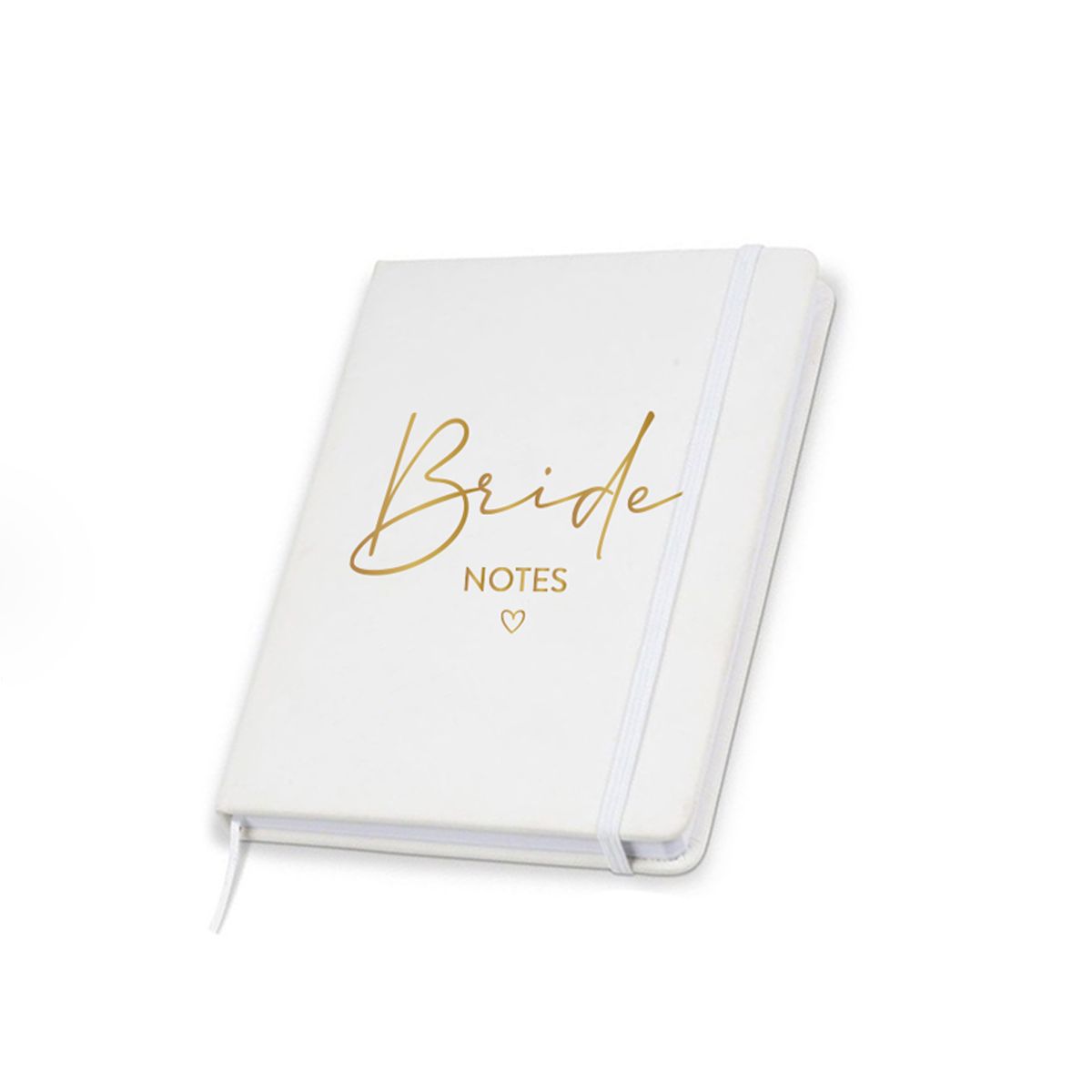 White & Gold Hardcover Bride Notes Wedding Notebook | Shop Today. Get ...