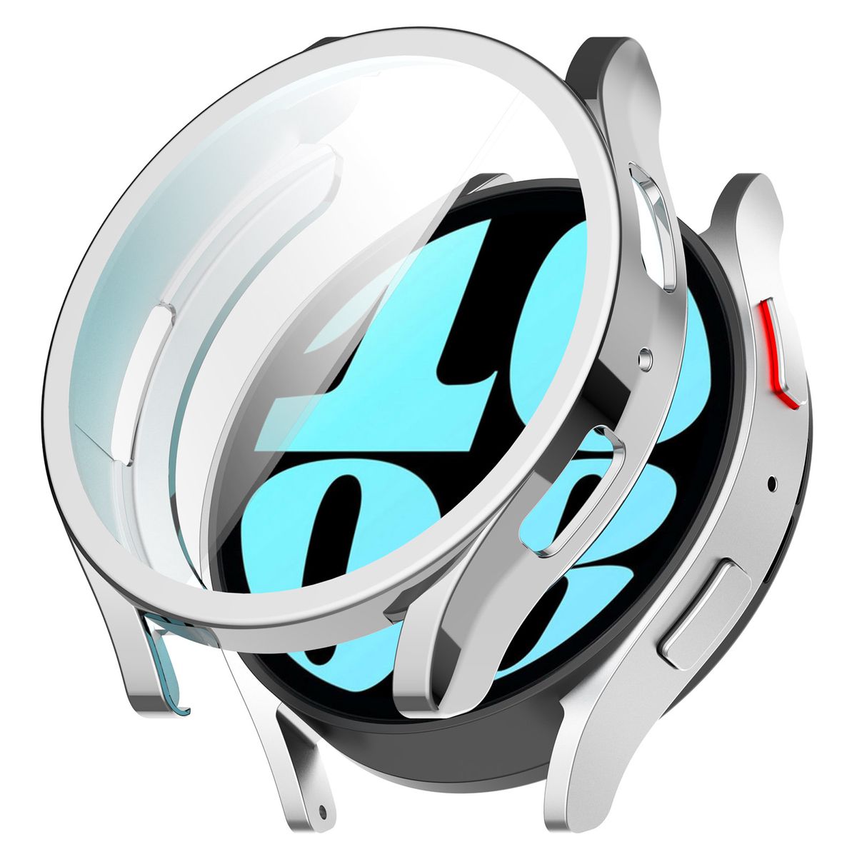 Full Protective Case For Samsung Galaxy Watch 4/5 40mm-Silver | Shop ...