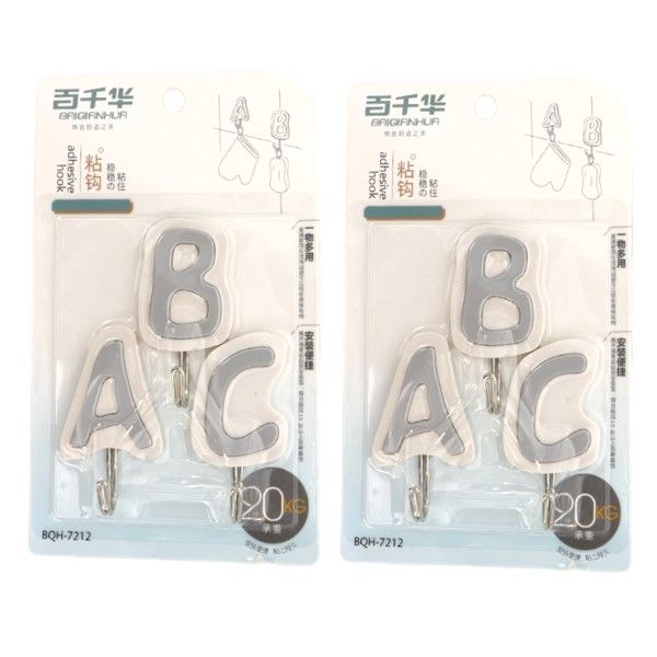 6Piece x ABC Letters Self Adhesive Hooks | Shop Today. Get it Tomorrow ...