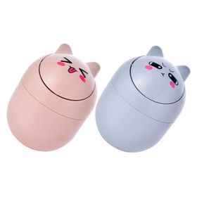 2pcs Cartoon Mini Desktop Trash Can Small Plastic Litter Bin Container ...