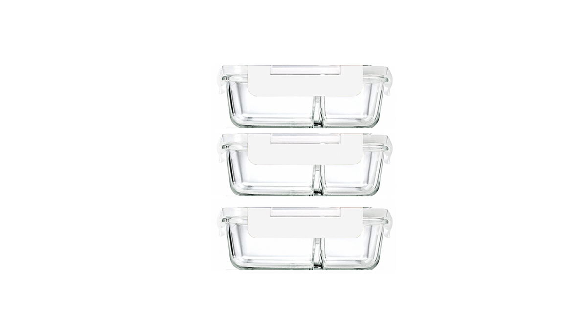 Leak proof & Heat-Resistant Glass Food Containers with Split ...