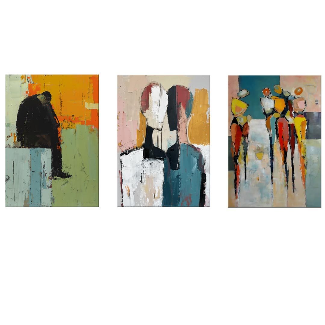 Canvas-Art-3 Pieces Elegant Fuguritive Abstract Wall Art | Shop Today ...