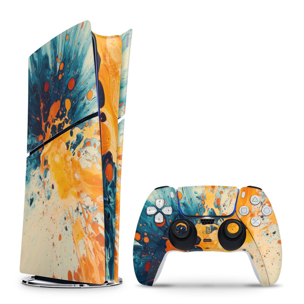 Decal Skin Compatible with PS5 Slim Digital - Abstract Splash Art ...
