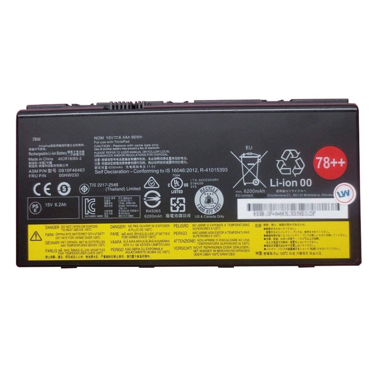 00HW030 01AV451 SB10F46468 Battery for Lenovo ThinkPad P70 P71 P72 ...
