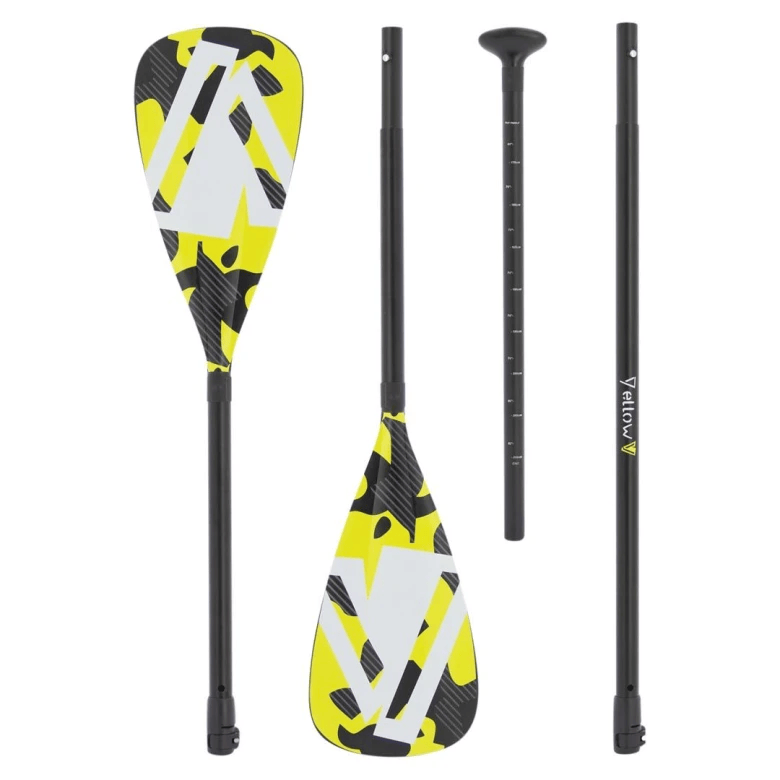 YellowV 3-Piece Paddle, Aluminium v2.0 - Versatile SUP and Kayak Paddle ...