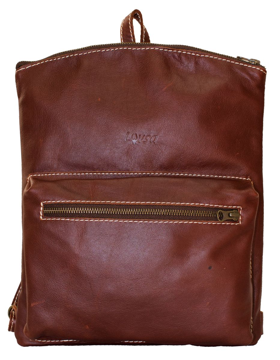 Luvsa LS-BS2218 Unisex Full Grain Genuine Leather Backpack Bag | Shop ...