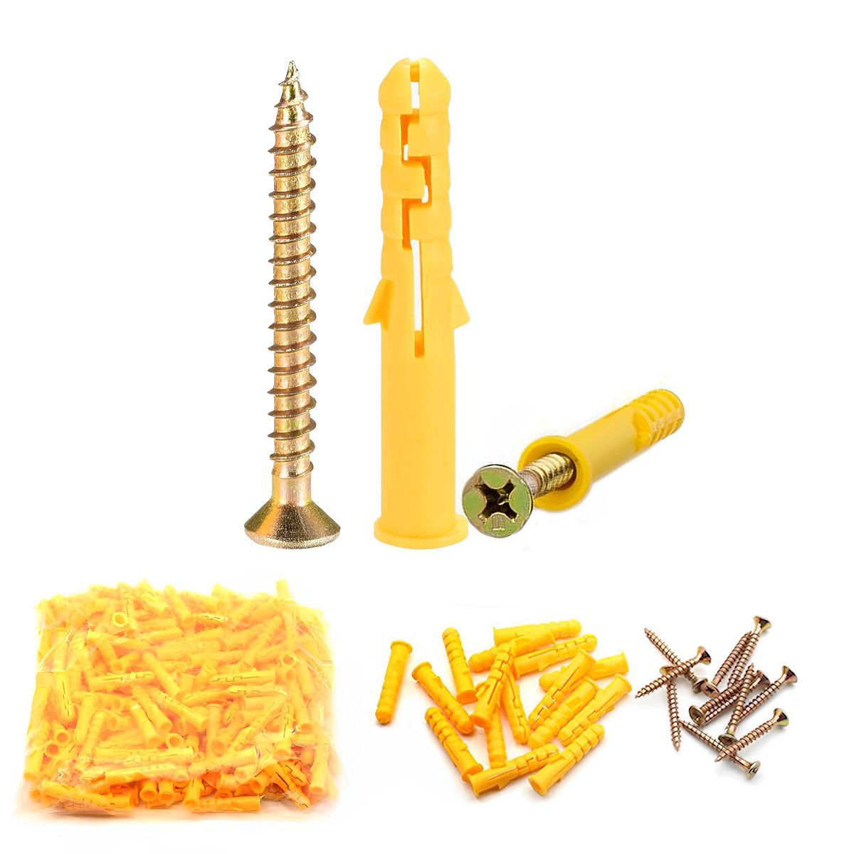 100PCS Plastic Expansion Screw Nail Percussion Expansion Pipe Bolt ...