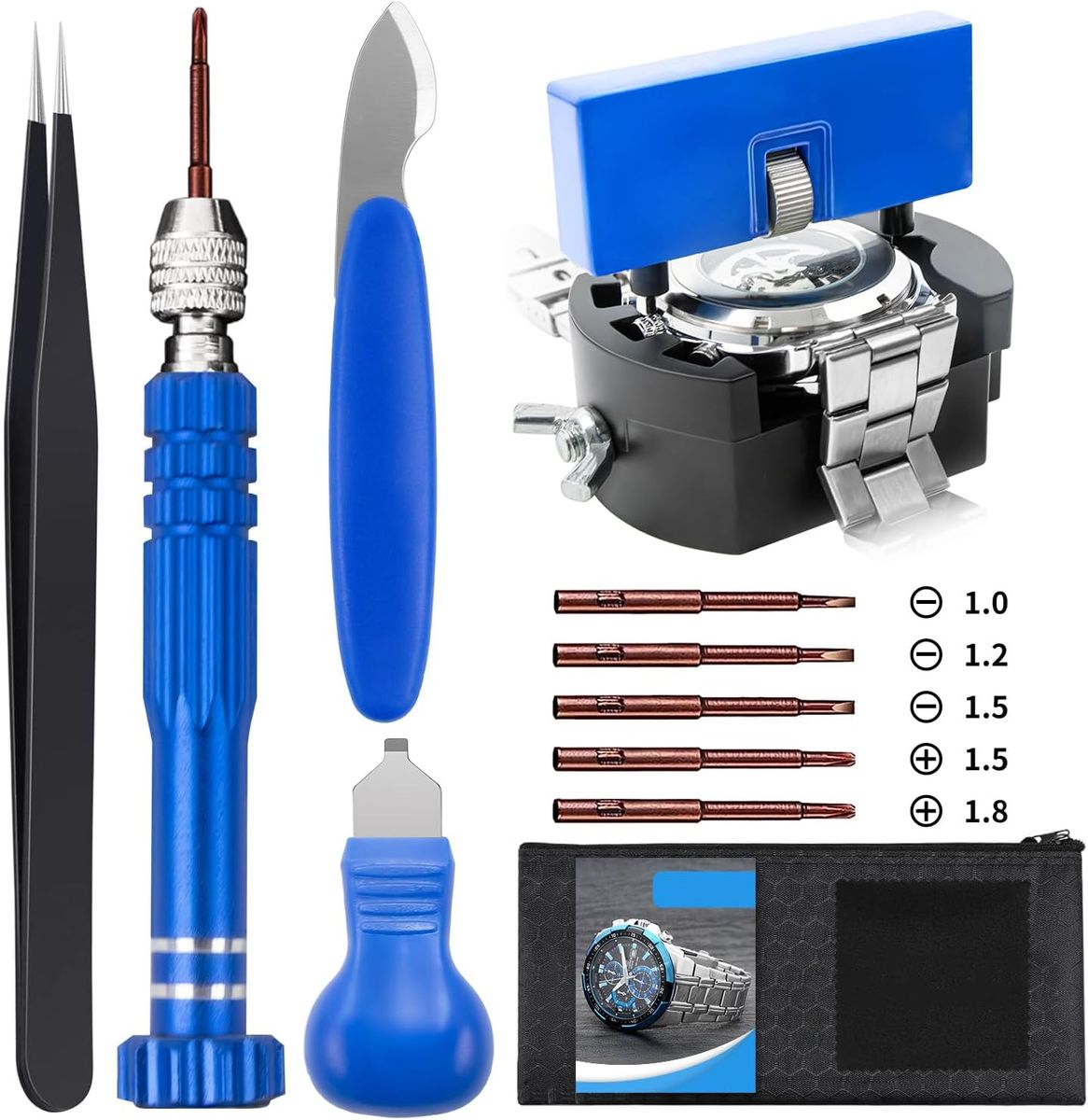 Professional Watch Repair Tool kit Watch Back Remover Set | Shop Today ...