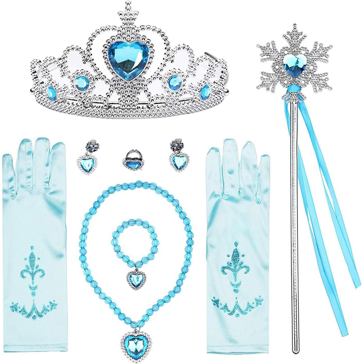 Princess Crown Magic Wand Gloves Costume Party Accessory for Toddler ...