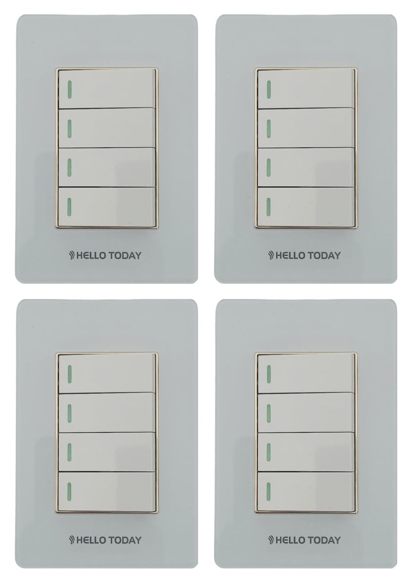 Hello Today Acrylic Gloss 4 Lever Light Switch - 4 Pack | Shop Today ...
