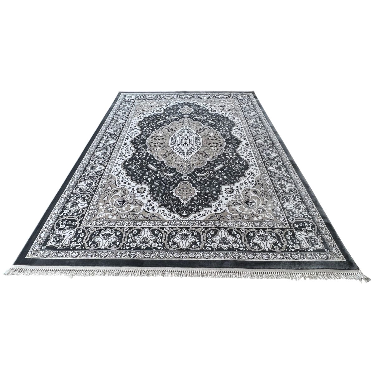 Persian Design Grey and Cream Rug -340 x 240 cm | Shop Today. Get it ...