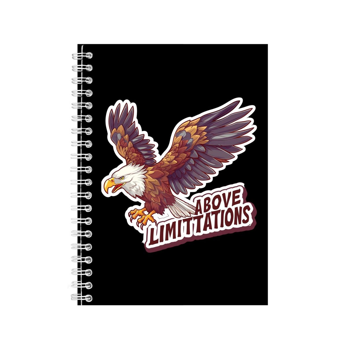 Eagle A5 Notebook Spiral and Lined Trendy Animal Lovers Graphic Notepad ...
