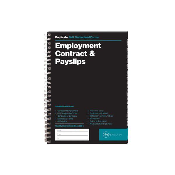 RBE Employment Contract & Payslip Book A5 | Shop Today. Get it Tomorrow ...