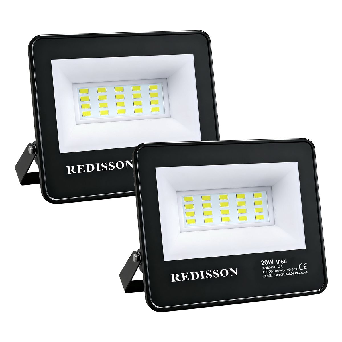 Redisson 2 Pack 20W LED Floodlight IP66 Waterproof Flood Light for ...