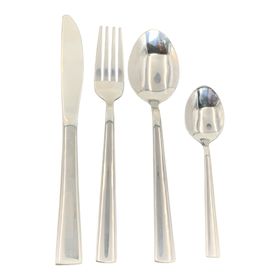 Quality Stainless Steel Square Handle Cutlery Set 24 Piece | Shop Today ...
