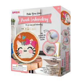 Sew-Star DIY Kids Punch Embroidery Cat Craft Kit | Shop Today. Get it ...