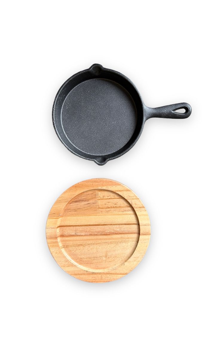 Cast Iron Steak Plate with Board Oval 15cm | Buy Online in South Africa ...