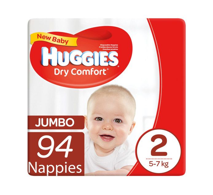 Huggies Dry Comfort Nappies Jumbo Pack Mini Size 2 (2 X 94'S) | Shop ...