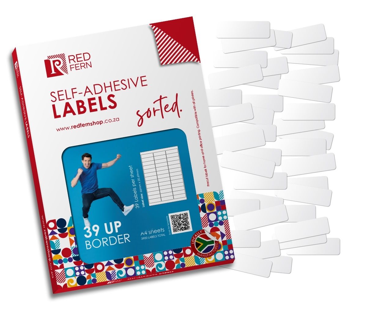 Redfern Bordered 39up A4 Self-Adhesive Labels 100 Sheets | Shop Today ...