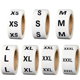 Clothing Size Stickers Round Self Adhesive Apparel Label Sticker 3500 ...